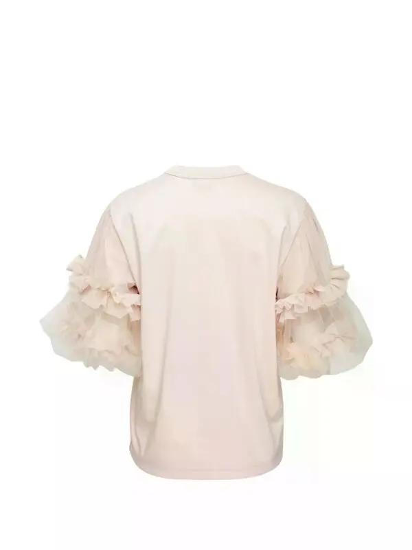 Noir Kei Ninomiya Ruffled-sleeve Cotton Top