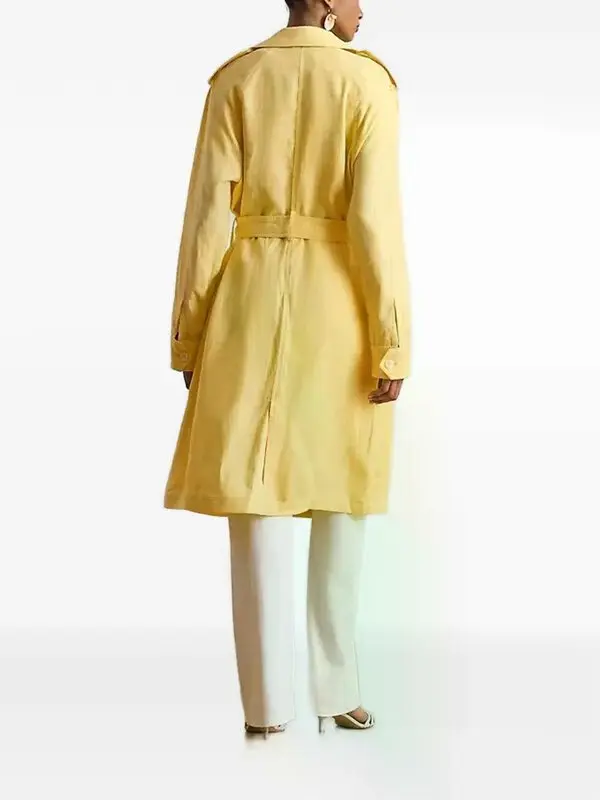 Ralph Lauren Belted Double-breasted Jacket - Yellow
