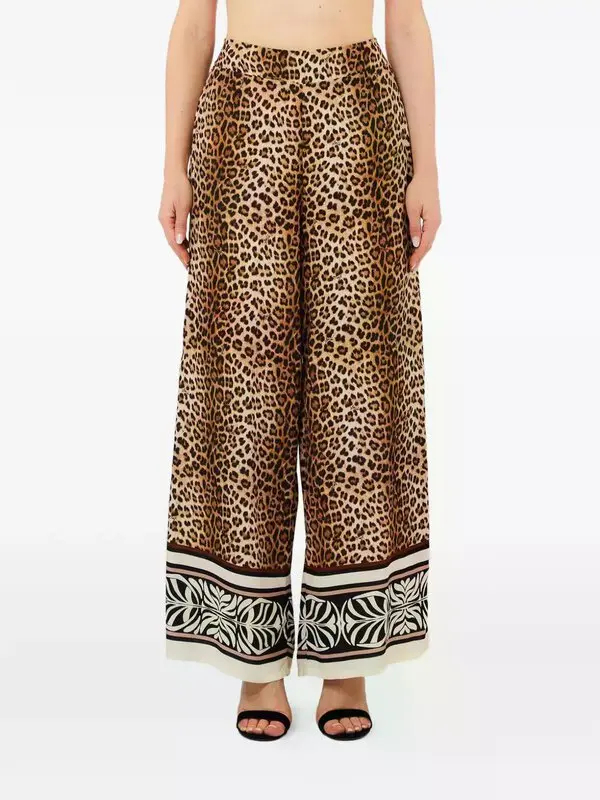 Liu Jo Leopard Print Border Trousers