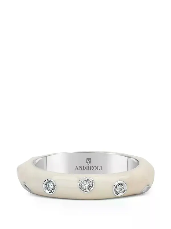 ANDREOLI Diamond Band Ring - Silver