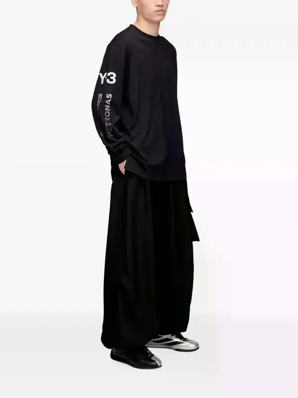 Y3 X Mercedes Chaos Logo Long-sleeves T-shirt