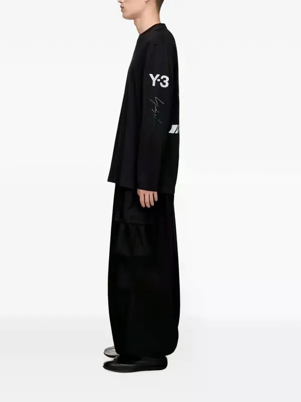 Y3 X Mercedes Chaos Logo Long-sleeves T-shirt