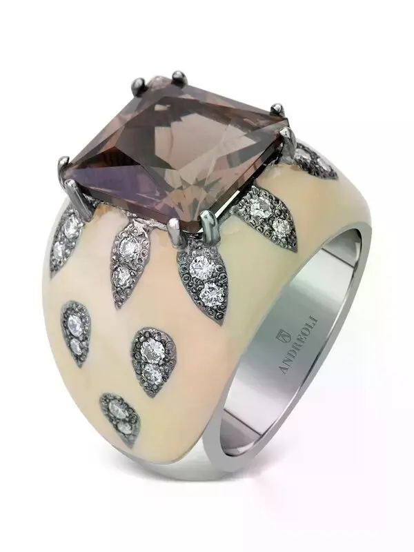 ANDREOLI Diamond And Topaz Ring