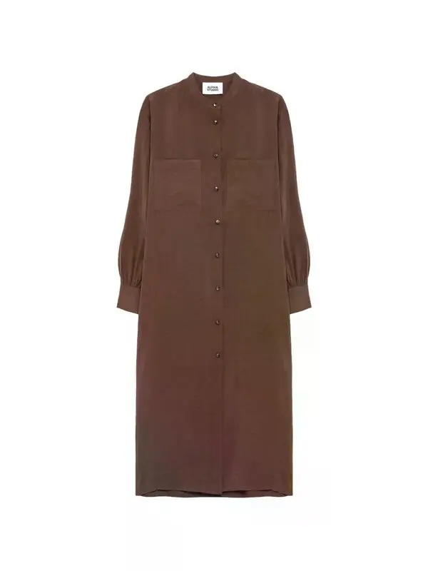 Alpha Studio Pocket Buttoned Shirt Dress
