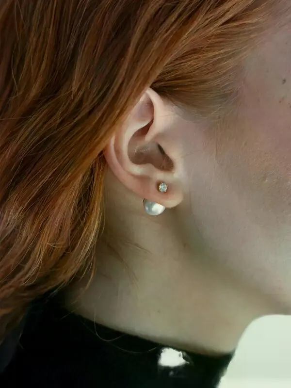 OBSIDIAN Pearl Embellishment Earrings