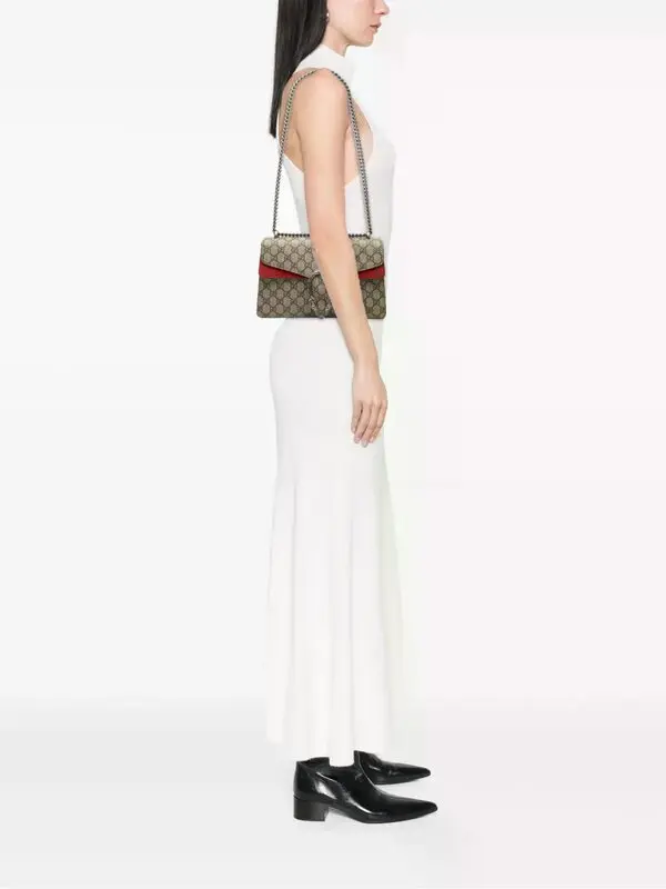Gucci Gg Supreme Dionysus Crossbody Bag - Red