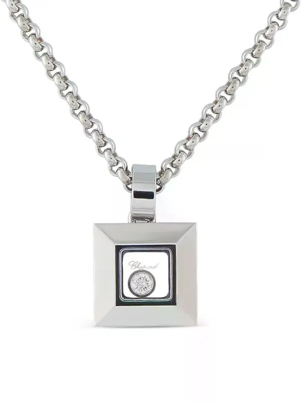 Chopard Happy Diamonds 18k White Gold Necklace - Silver