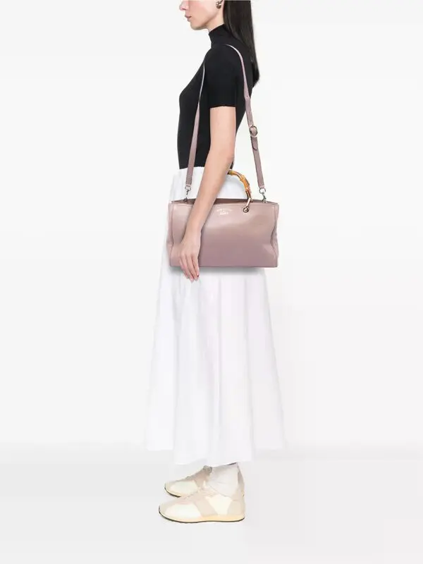 Gucci Medium Calfskin Bamboo Shopper Satchel