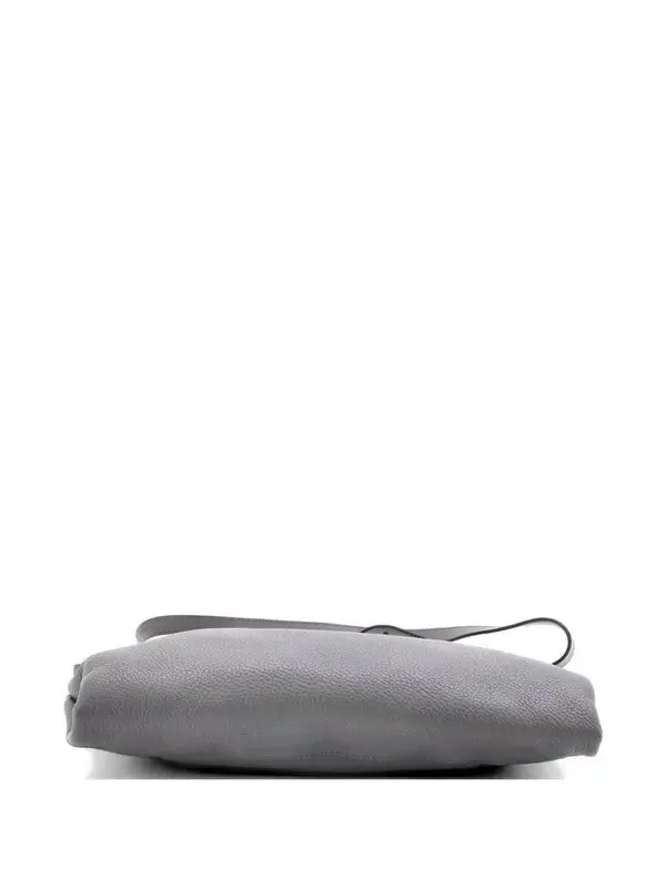 Prada Flat Zip Vitello Daino Mini Crossbody Bag - Grey