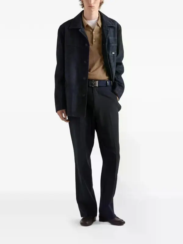 Prada Wool And Silk Polo Sweater - Neutrals