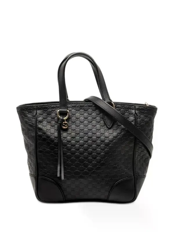 Gucci 2000-2015 Small Microssima Bree Satchel - Black