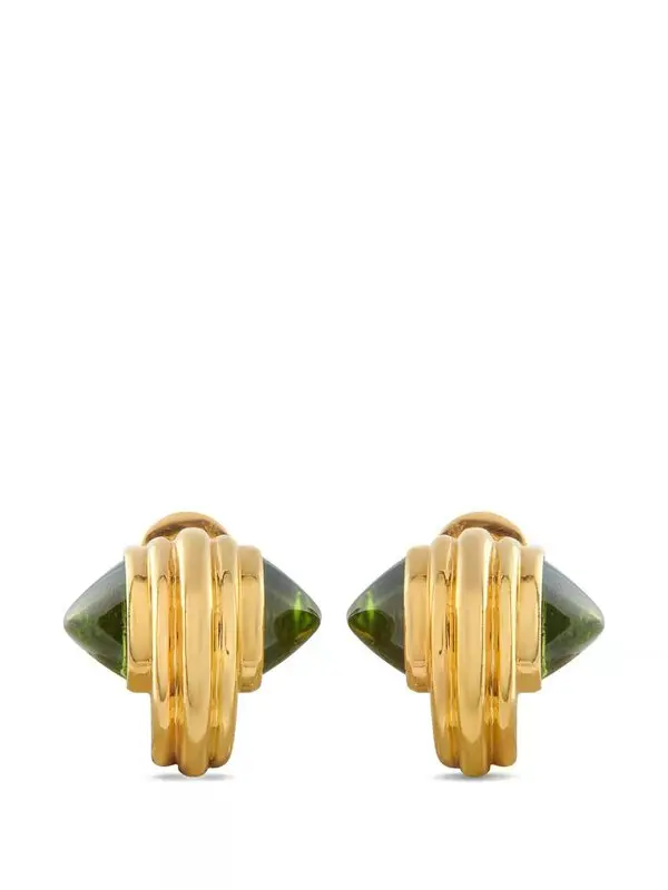 BVLGARI Tronchetto Peridot Clip-on Earrings - Gold