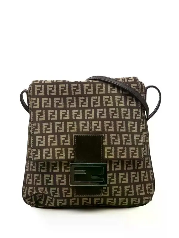 Fendi Zucchino Canvas Crossbody Bag - Brown