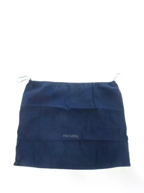 Prada Metallic Spazzolato Embossed Leather Tote Bag
