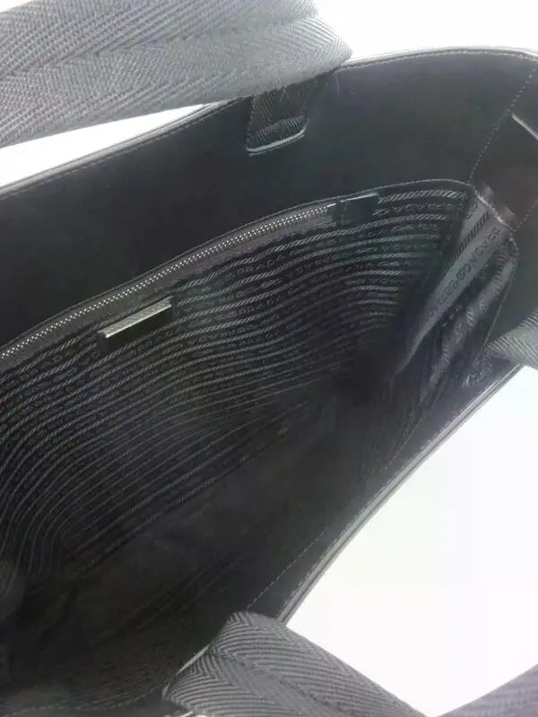 Prada Metallic Spazzolato Embossed Leather Tote Bag