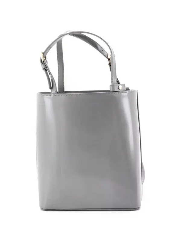 Prada Logo Convertible Brushed Leather Tote Bag