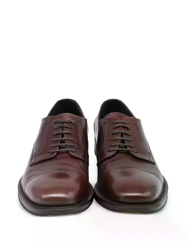 FERRAGAMO Cap-toe Derby Shoes - Brown