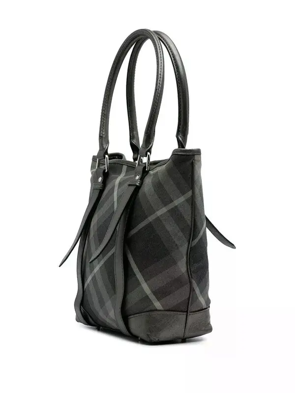 Burberry 2000-2017 Shimmer Check Canvas Tote Bag