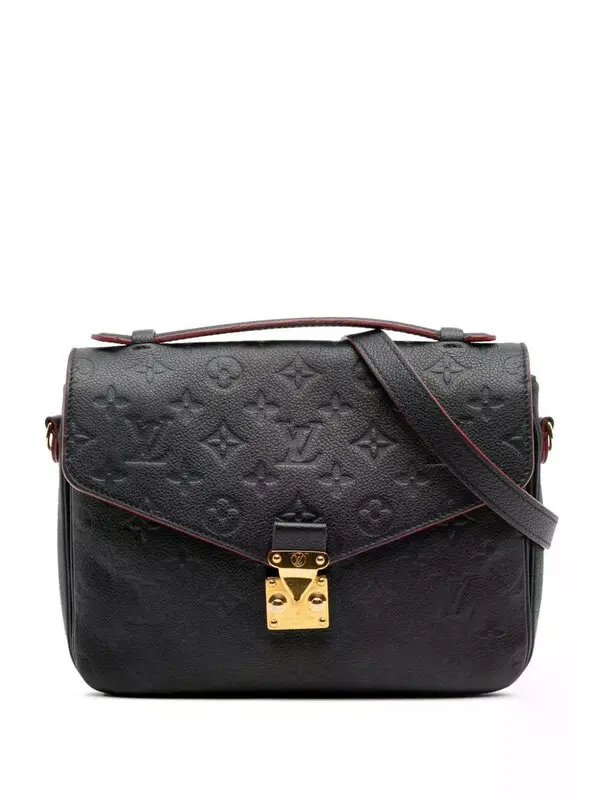 LOUIS VUITTON 2017 Monogram Empreinte Pochette Metis Satchel - Blue