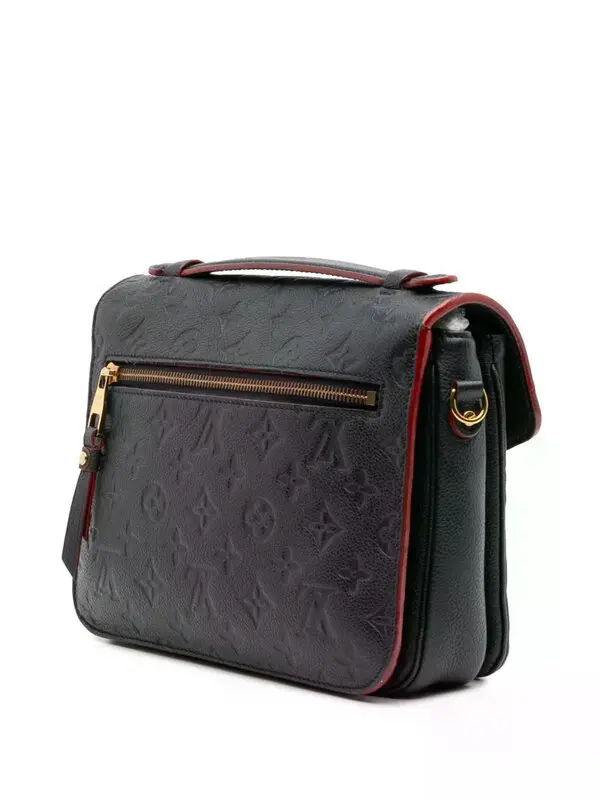 LOUIS VUITTON 2017 Monogram Empreinte Pochette Metis Satchel - Blue