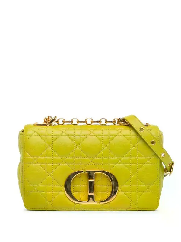 Dior 2021 Small Calfskin Cannage Caro Crossbody Bag