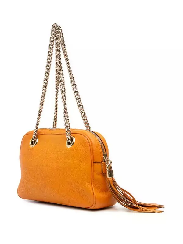 Gucci 2016-2025 Leather Soho Chain Shoulder Bag - Orange