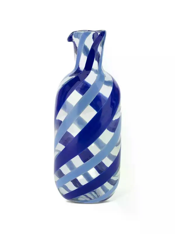 LISA CORTI Pervinch Patterned Glass Bottle - White