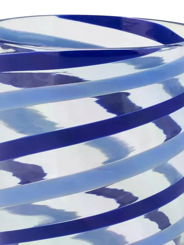 LISA CORTI Striped Pervinch Glass - White