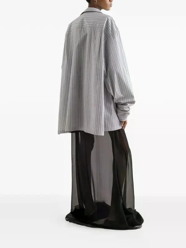 Dolce & Gabbana Striped Poplin Shirt - White