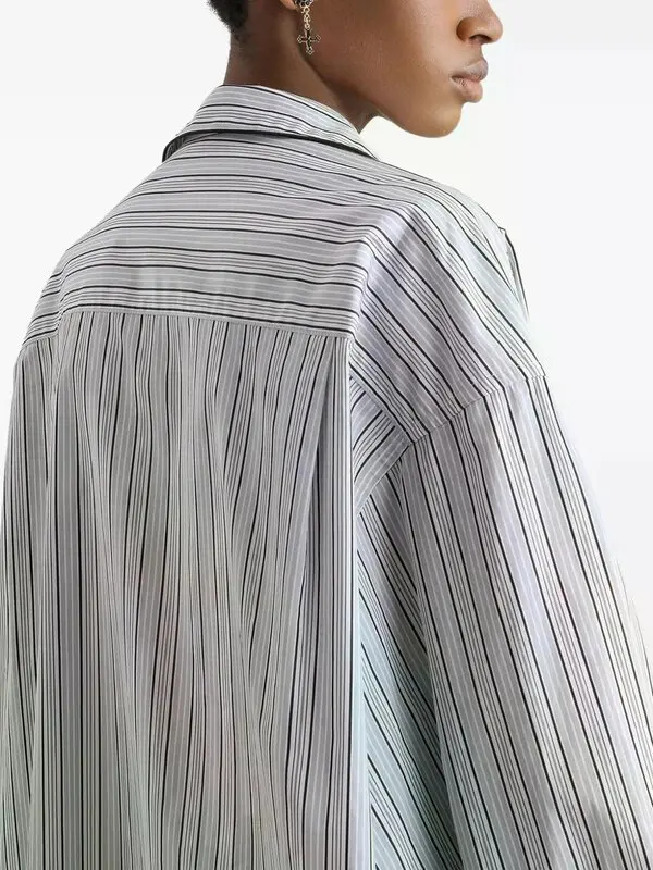 Dolce & Gabbana Striped Poplin Shirt - White