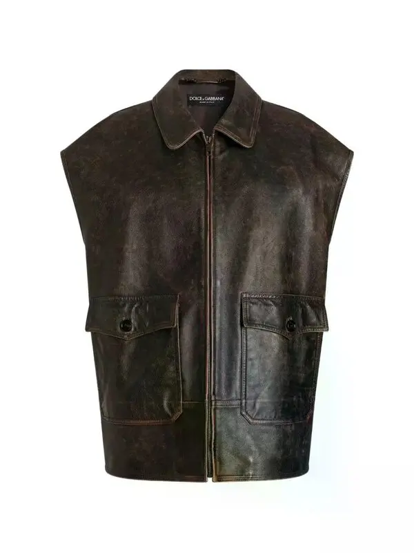 Dolce & Gabbana Bull Leather Vest
