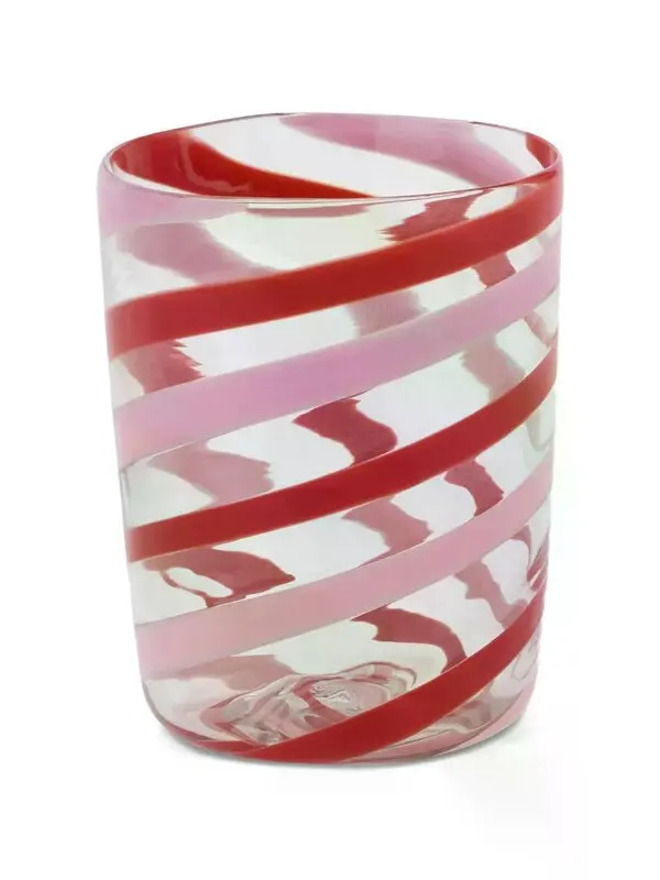 LISA CORTI Striped Pervinch Glass - White