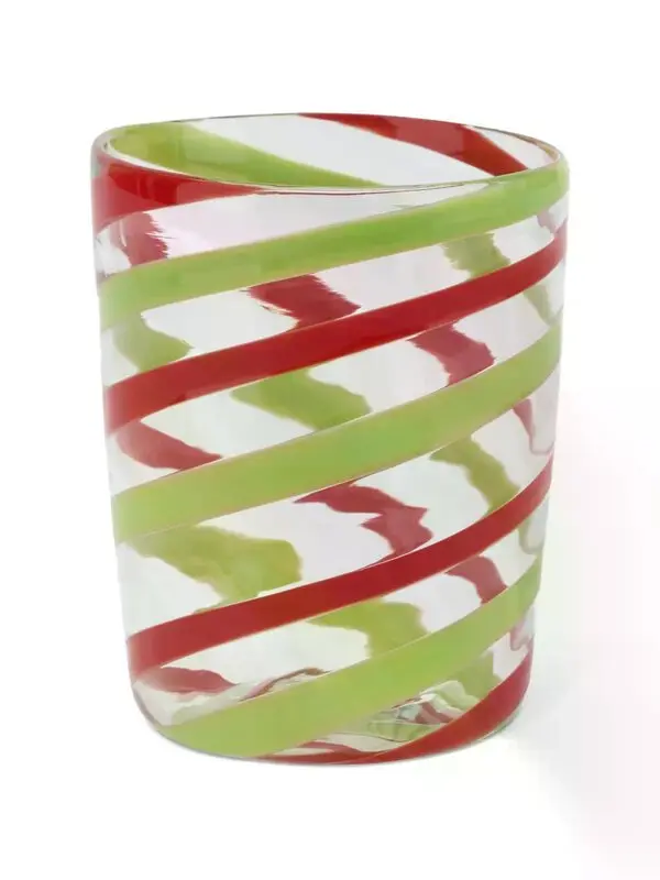 LISA CORTI Striped Pervinch Glass - White