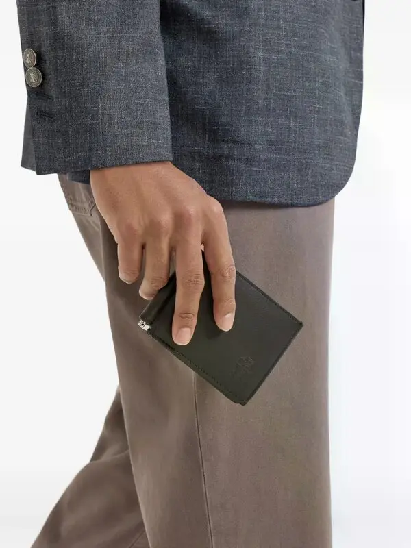 Brunello Cucinelli Smooth Money Clip Wallet - Brown