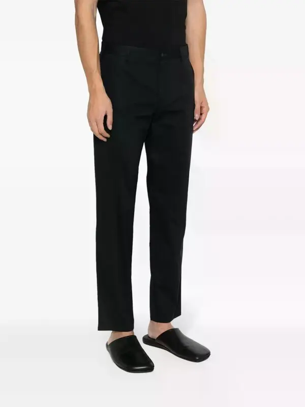 Sandro Poplin Cotton Trousers - Black