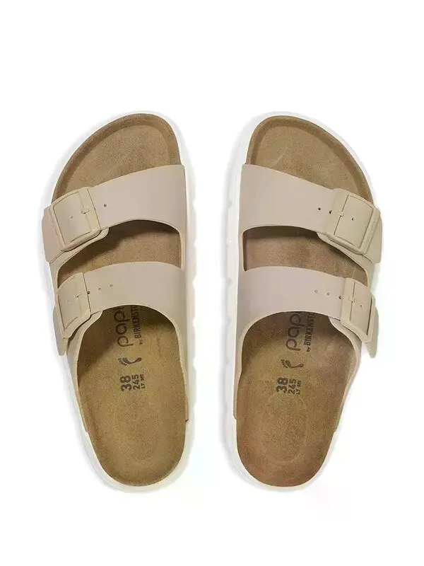 BIRKENSTOCK Arizona Double-buckle Slides - Neutrals