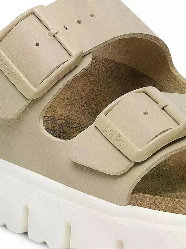 BIRKENSTOCK Arizona Double-buckle Slides - Neutrals