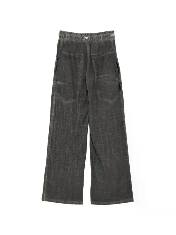 ISAAC SELLAM EXPERIENCE Cotton Textured Trousers - Grey