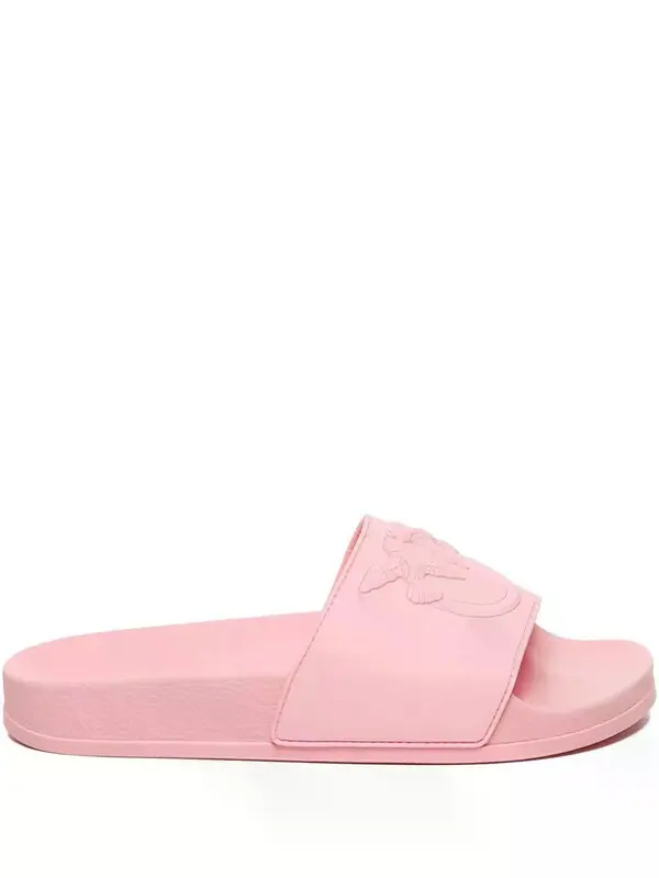 Pinko Logo Detail Slip-on Slides - Pink