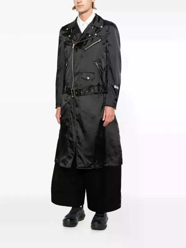 Comme Des Garçons Logo-print Biker Coat