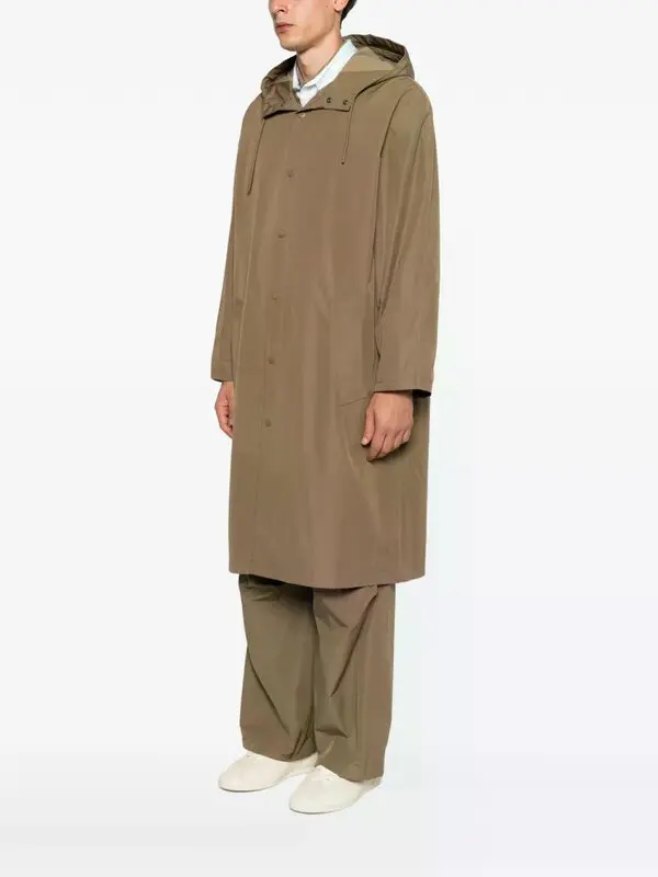 A.p.c. Hooded Button Coat - Neutrals