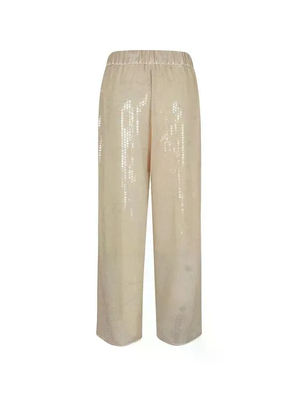 Peserico Sequin-embellished Trousers - Neutrals
