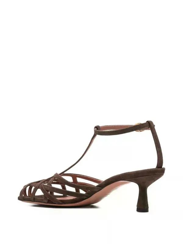 CASTAGNA Suede Heeled Sandals - Brown