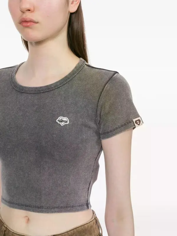 AAPE BY *A BATHING APE Logo-patched Cropped Top