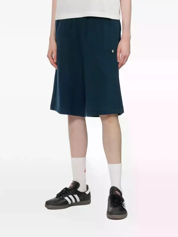 AAPE BY *A BATHING APE Logo-patched Knee-length Shorts - Blue