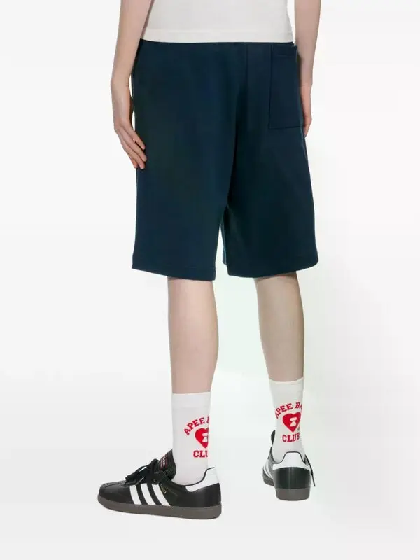 AAPE BY *A BATHING APE Logo-patched Knee-length Shorts - Blue