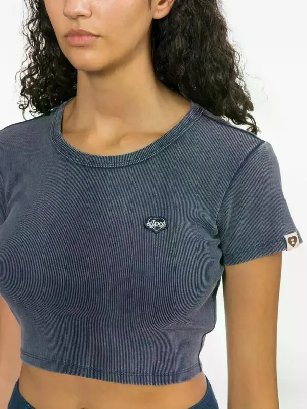 AAPE BY *A BATHING APE Logo-patched Cropped Top