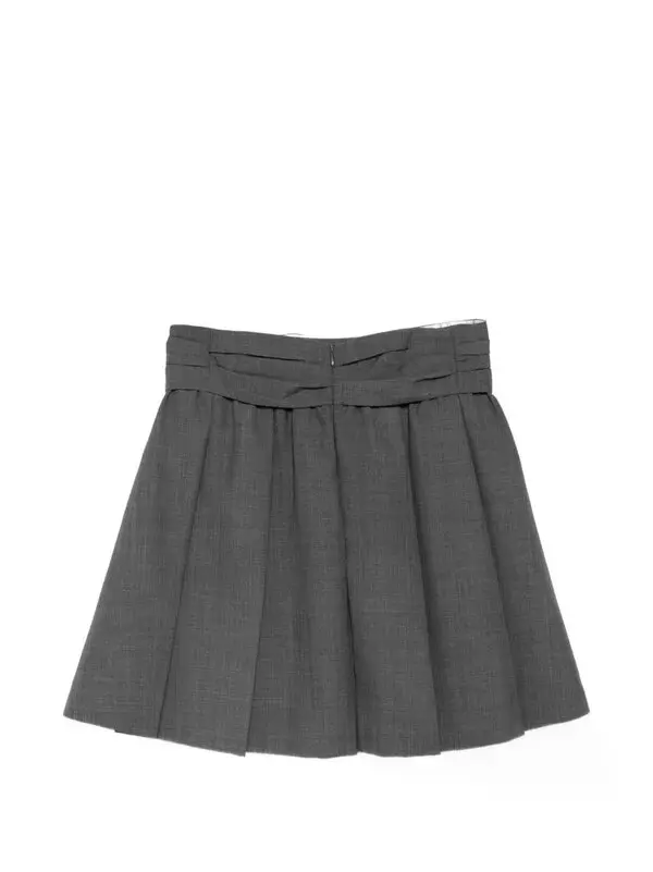 SHUSHU/TONG Draped-waist Pleated Skirt