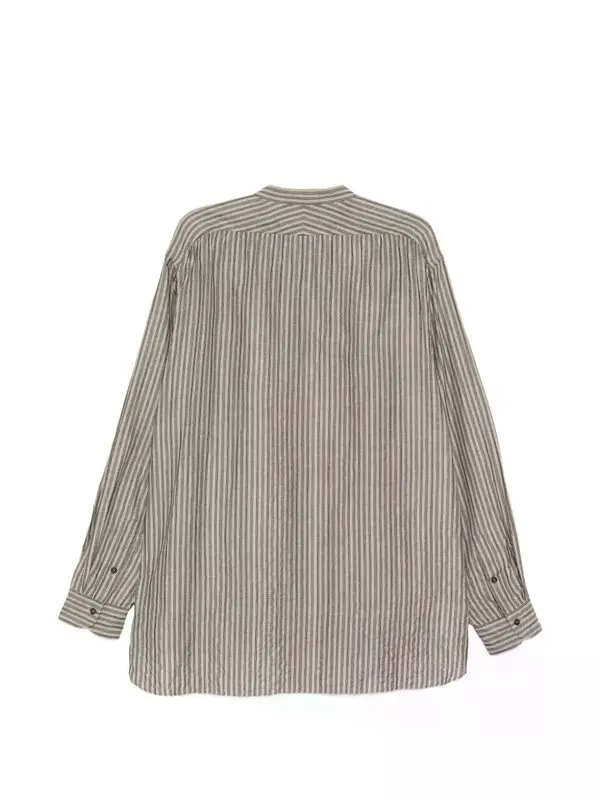 CALMLENCE Striped Shirt - Grey