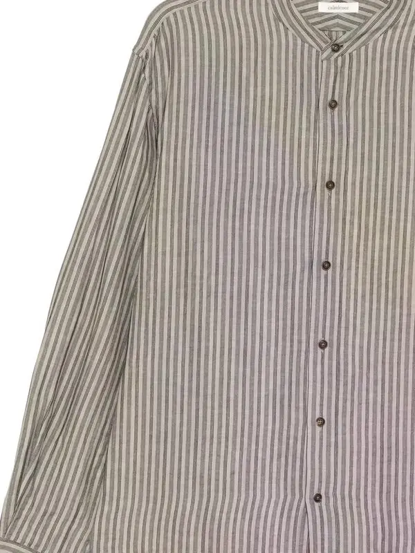 CALMLENCE Striped Shirt - Grey